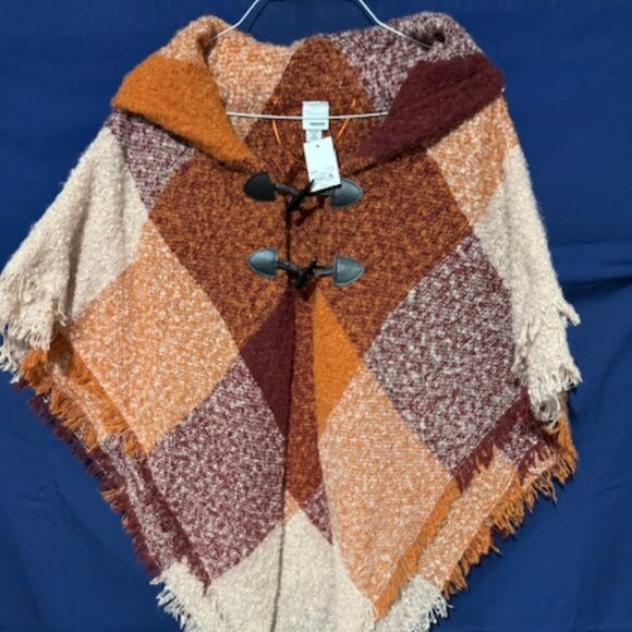 Sonoma | Jackets & Coats | Womans Boucle Ruana With Toggles Spice Os ...